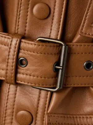Saint Laurent Belted Leather Jacket