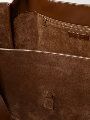 Saint Laurent Le 5 À 7 Bea Suede Tote - Brown