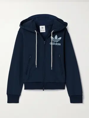 ADIDAS ORIGINALS Wales Bonner Hooded Recycled-jersey Track Jacket - Blue