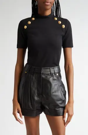 Balmain Mock Neck Tops
