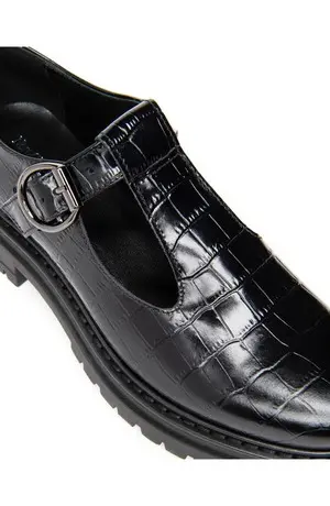 NEROGIARDINI Croc Embossed Mary Jane