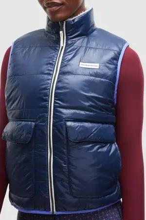 PELOTON Cozy Fleece Reversible Vest - Deep Navy
