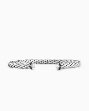 David Yurman Cable Cuff Bracelet With Pavé Diamonds - Black Diamond