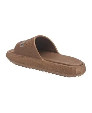 True Religion Meg Pool Slides With Logo Detailing - Brown