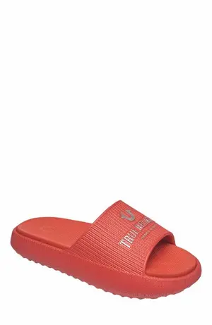 True Religion Meg Pool Slide - Red
