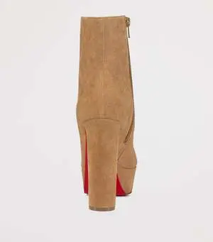 CHRISTIAN LOUBOUTIN Loo Booty Suede Platform Boots