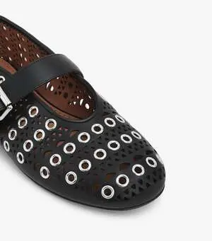 Alaïa Leather Vienne Ballet Flats