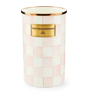 MACKENZIE-CHILDS Rosy Check Utensil Holder - Pink