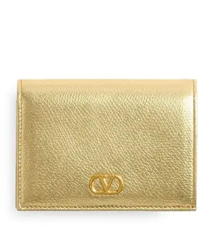 Valentino Garavani Leather Vlogo Signature Bifold Wallet