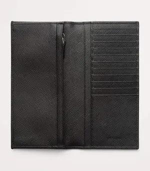 Prada Saffiano Leather Wallet - Black