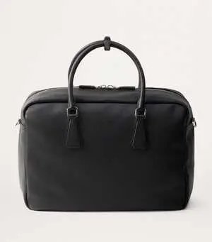 Prada Leather Briefcase - Black