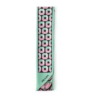 Prada Silk Printed Twilly