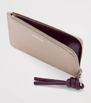 Loewe Leather Knot Card Holder - Grey