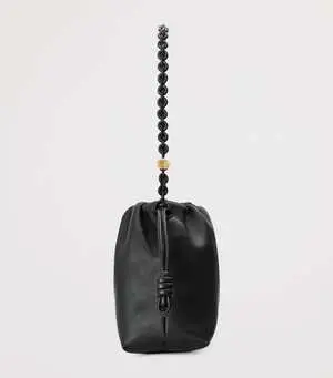 Loewe Medium Leather Flamenco Purse - Black