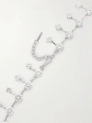 Completedworks Recycled Rhodium-plated Cubic Zirconia Chain Necklace