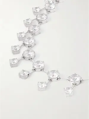 Completedworks Recycled Rhodium-plated Cubic Zirconia Chain Necklace
