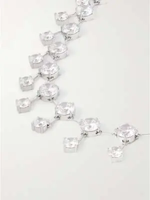 Completedworks Recycled Rhodium-plated Cubic Zirconia Chain Necklace