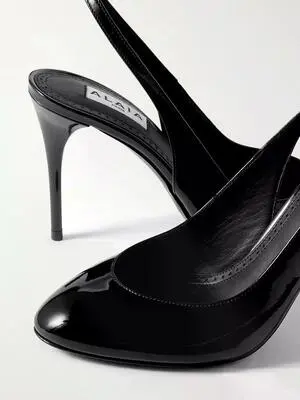 Alaïa 90 Patent-leather Pumps - Black
