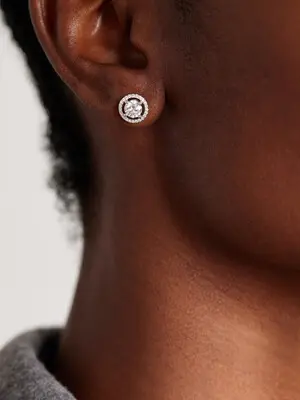 DE BEERS LONDON De Beers Aura Solitaire Platinum Diamond Stud Earrings