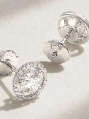 DE BEERS LONDON De Beers Aura Solitaire Platinum Diamond Stud Earrings