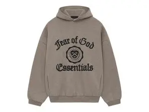 Fear Of God Essentials Heavy Fleece Vintage Shrunken Hoodie - Heather Gray