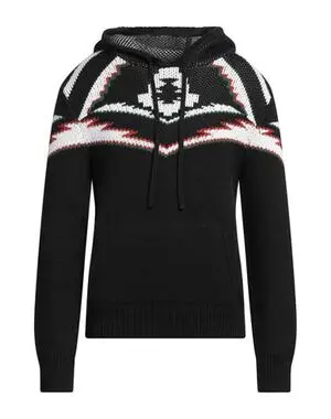 Emporio Armani Knitted Hooded Sweater - Black