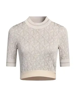 Palm Angels Lightweight Knit Metallic Sweater - Beige
