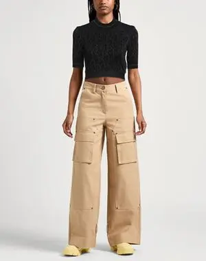 Palm Angels Cropped Knit Top - Black
