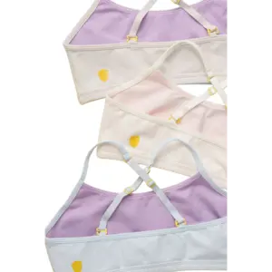 YELLOWBERRY Ladybug Cotton Bra 3pk - Cloud Paint