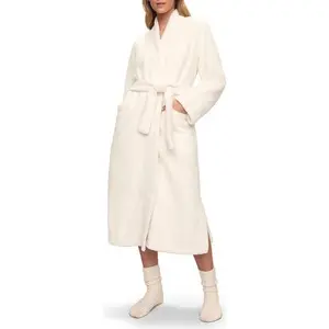Eberjey Plush Long Robe - Ivory
