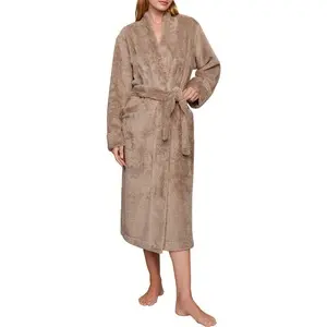 Eberjey Plush Long Robe - Toffee
