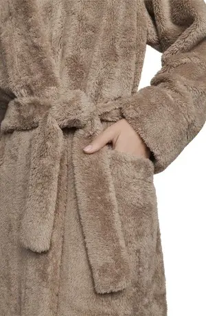 Eberjey Plush Long Robe - Toffee