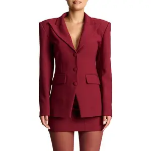 Naked Wardrobe Fitted Blazer - Cabernet