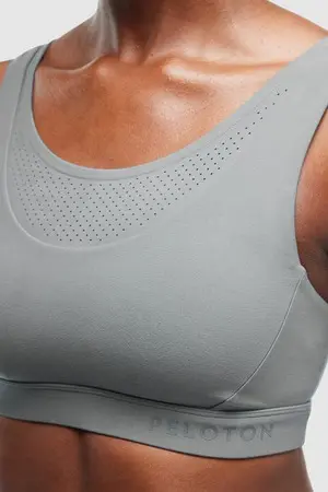 PELOTON Cadent Laser Perforated Bra - Sage Green