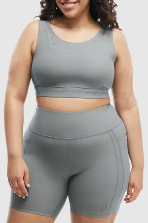 PELOTON Cadent Laser Perforated Bra - Sage Green