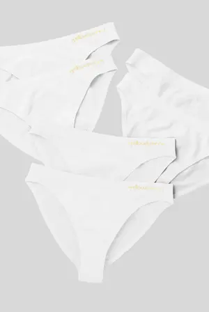 YELLOWBERRY 6pk Scout Seamless Underwear White