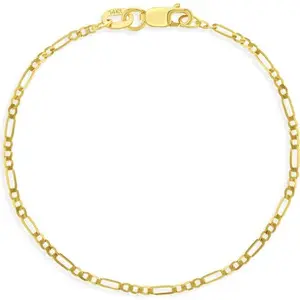 IN SEASON JEWELRY 14k Yellow Figaro Link Bracelet - Gold