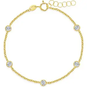 IN SEASON JEWELRY 14k Yellow Cubic Zirconia Bracelet - Gold
