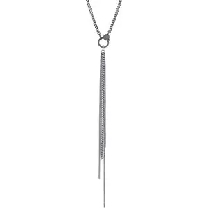Sheryl Lowe Chain Fringe Diamond Necklace - Sterling Silver