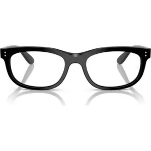 Ray-ban 56mm Oval Optical Glasses - Black