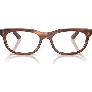Ray-ban Ray-Ban 56mm Oval Optical Glasses Striped Havana
