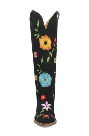 DINGO Flower Power Knee High Western Boots