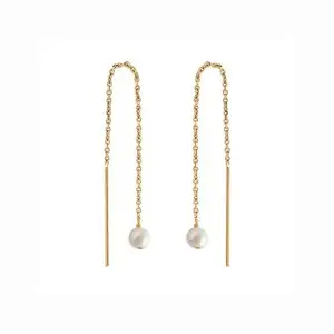ASTOR & ORION Paloma Pearl Threader Earrings - Gold