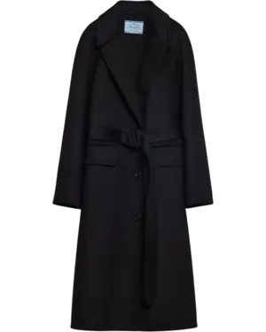 Prada Single-breasted Cashgora Overcoat