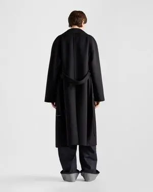 Prada Single-breasted Cashgora Overcoat