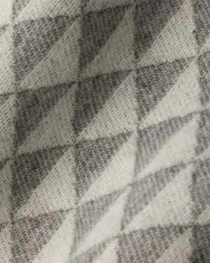 Prada Symbole Double Wool And Cashmere Stole - Grey