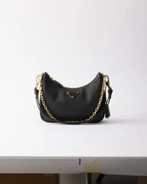 Prada Re-edition Mini Saffiano Leather Bag - Black
