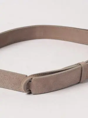 Orciani Suede Leather Nobuckle Belt - Mud