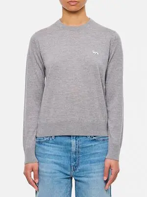 Maison Kitsuné Crew Neck Sweater - Grey
