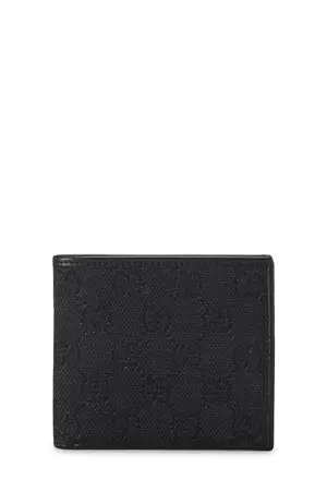 Gucci Gg Canvas Bifold Wallet - Black